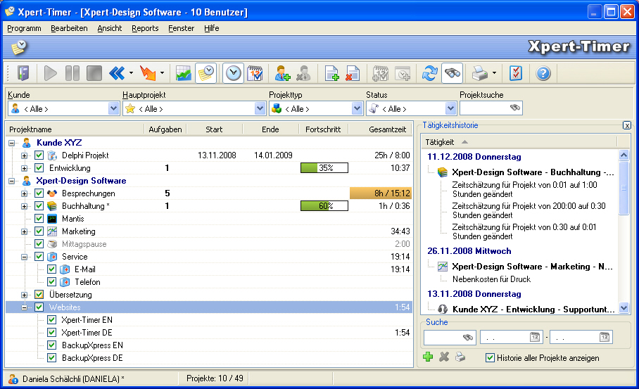 Zeit-Geist, Xpert-Timer Software, Story - PresseBox